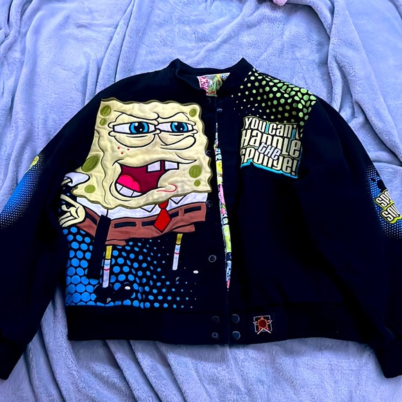 Nickelodeon | Jackets & Coats | Vintage Spongebob Squarepants Black ...
